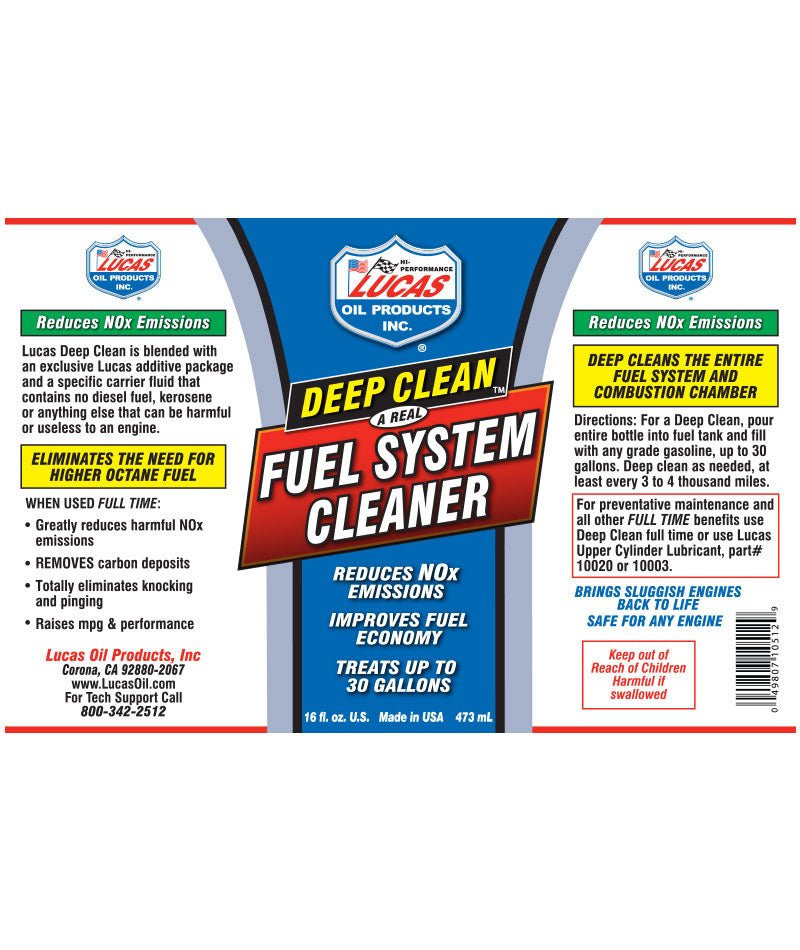 LUCAS DEEP CLEAN FUEL SYSTEM CLEANER – BOOST BOX PERFORMANCE